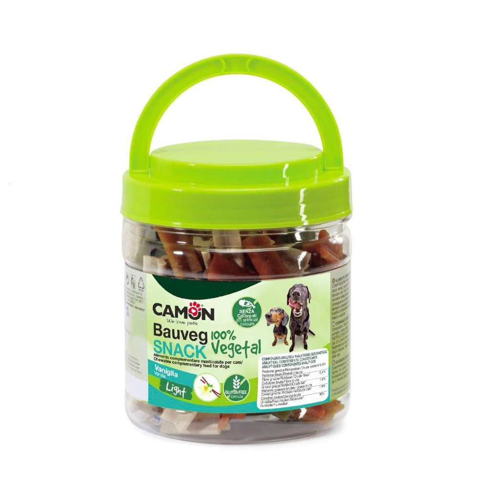 Snack per cani vegetali Camon Bauveg 4 gusti 300g - Mr.bisquee